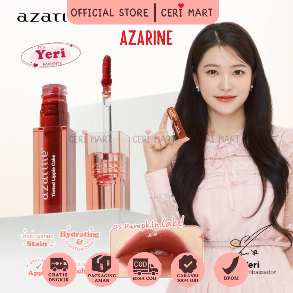 Jual [Azarine x Red Velvet] Tinted Lippie Cake Lip Tint 2.9ml - LipTint ...