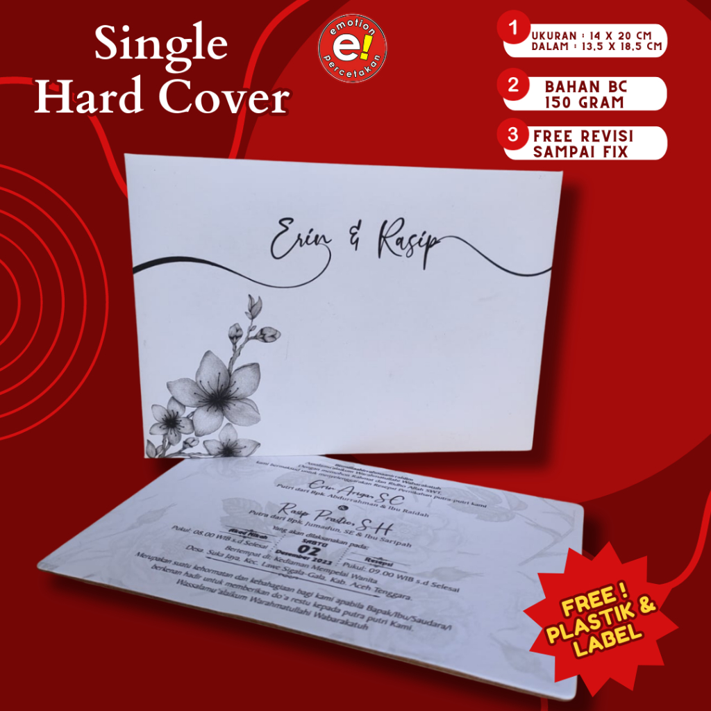 Jual Undangan Unik Black & Wite Undangan Murah Undangan Kekinian Undangan Pernikaha Murah ...