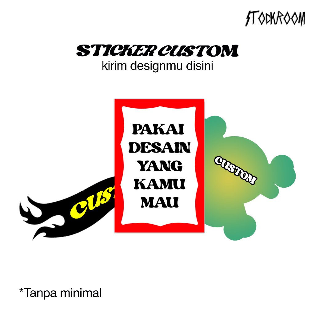 Jual (BISA COD) 𝐒𝐓𝐈𝐂𝐊𝐄𝐑 𝐂𝐔𝐒𝐓𝐎𝐌 PAKAI DESIGNMU SENDIRI / STICKER CUSTOM ...