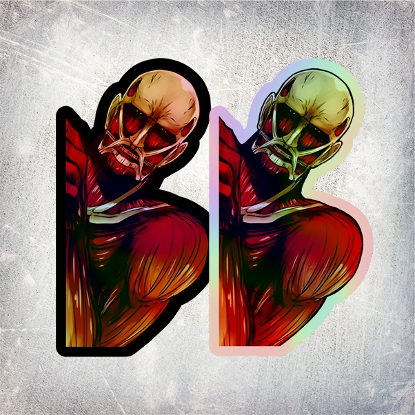 Jual STICKER HOLOGRAM ANIME COLOSSAL TITAN ATTACK ON TITAN (SHINGEKI NO ...