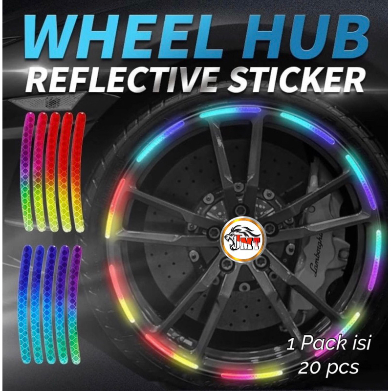 Jual Sticker Rainbow Reflektor Velg Mobill Dan Motor isi 20pcs Sticker ...