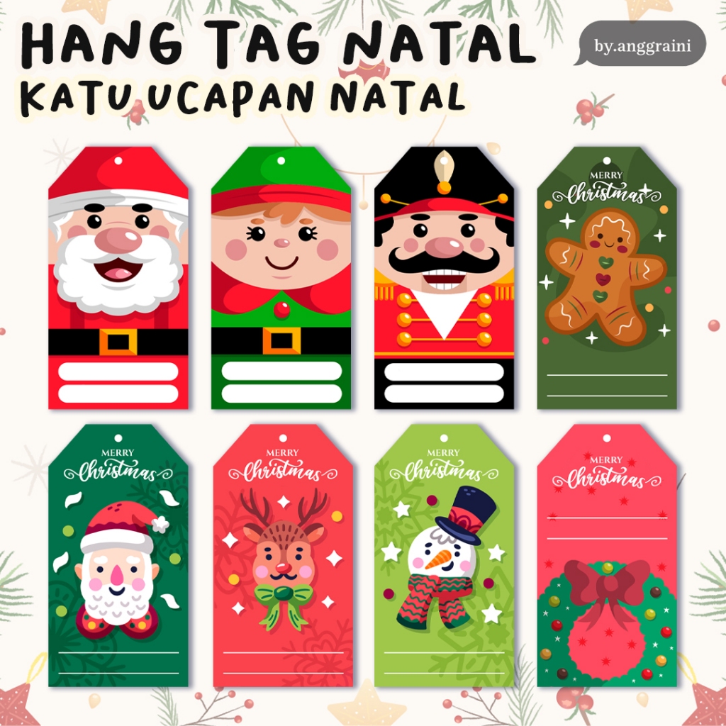 Jual Hang Tag Natal - Kartu Ucapan Natal Merry Christmas - Hang Tag ...