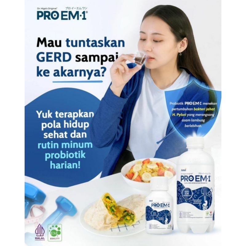 Jual suplemen kesehatan Probiotik ProEm1 botol 90 ml | Shopee Indonesia