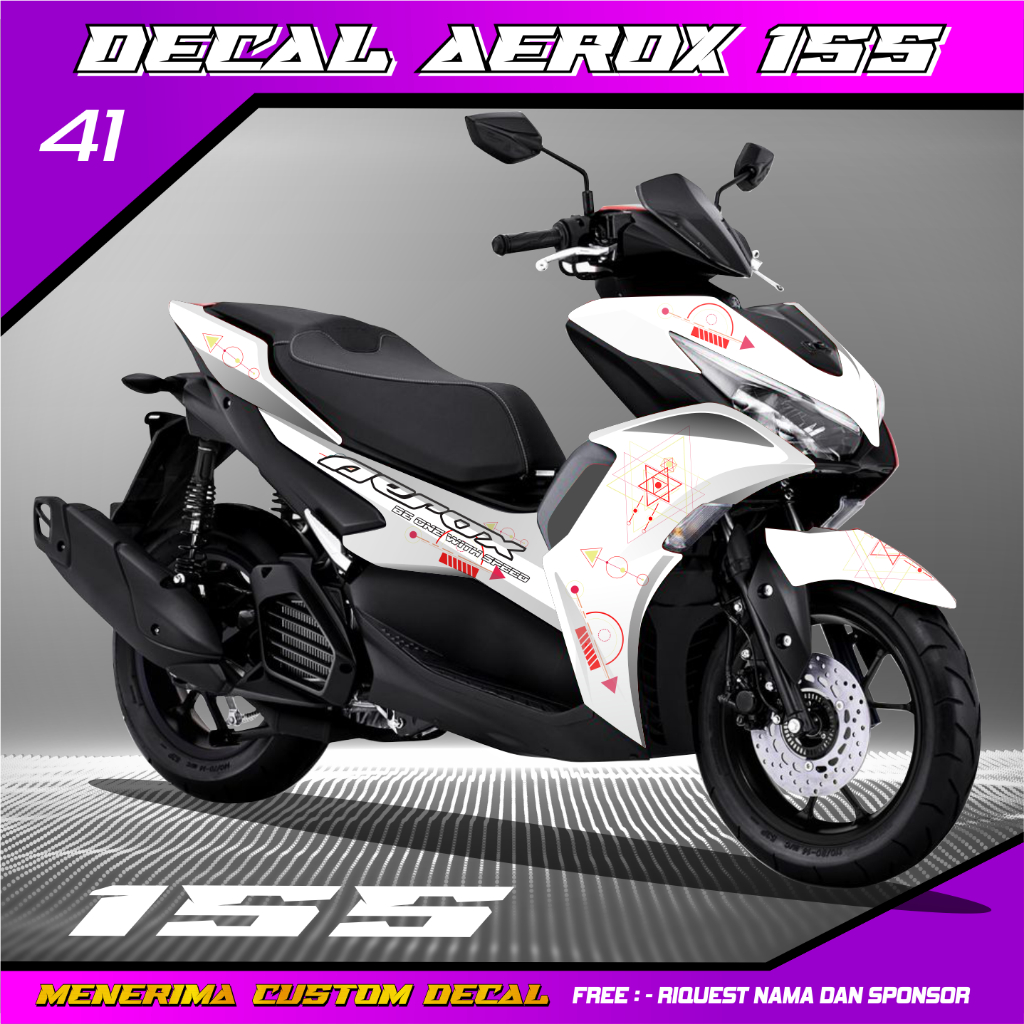 Jual Dekal Sticker Yamaha Aerox New Nvx 155 Connected Full Body Putih ...