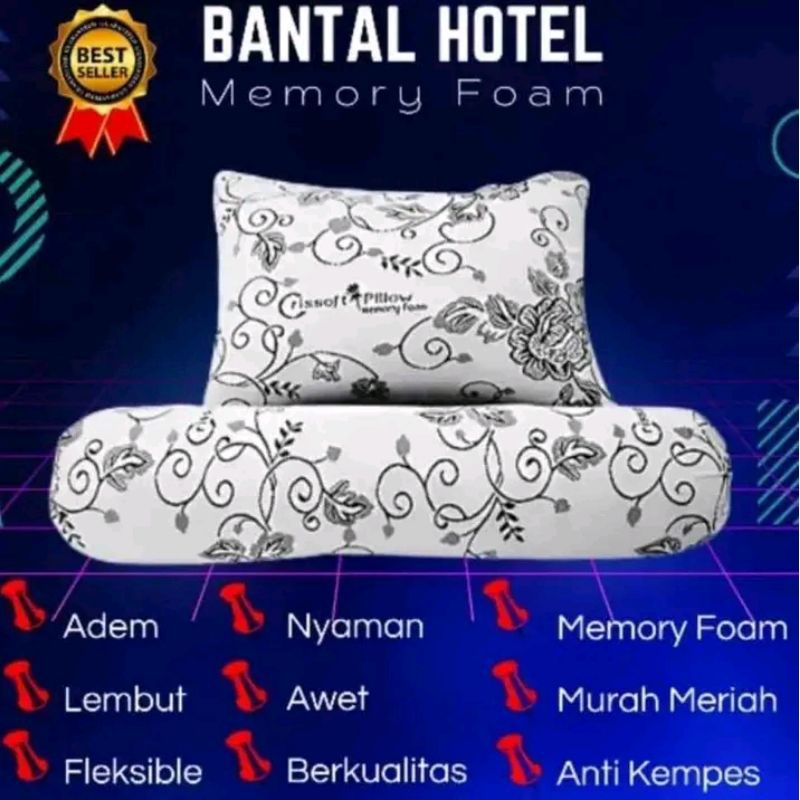 Jual (Grosir) Bantal Guling Hotel Memory Foam Crissoft Pillow Full Busa ...