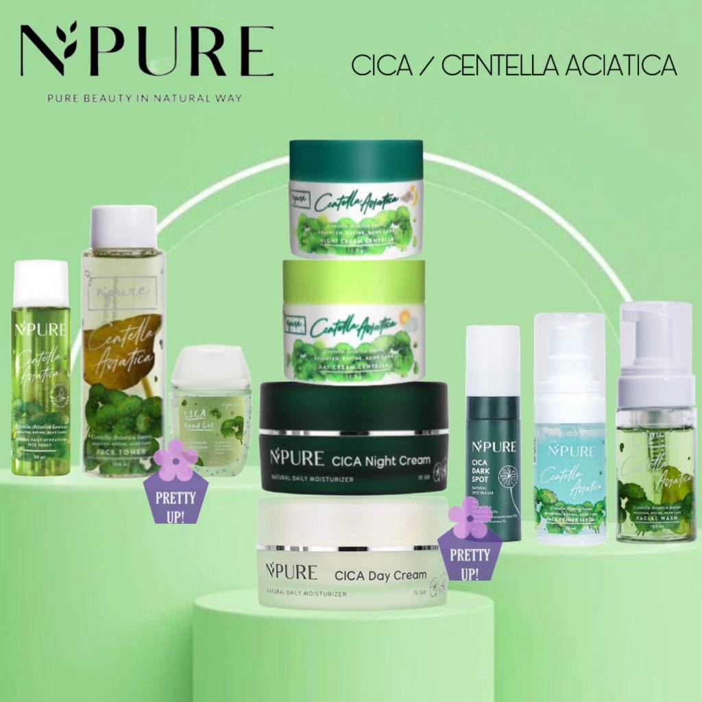 Jual NPURE PAKET LENGKAP Cica Centella Asiatica Face Wash | Toner ...