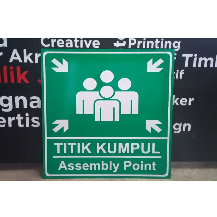 Jual Rambu Titik Kumpul / Assembly Point Acp Ukuran - 50cm x 35cm ...