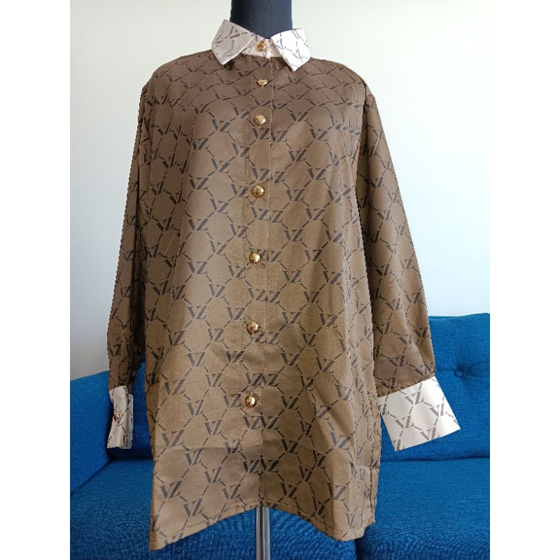 Jual VZ/ Vivi Zubedi Monogram Two Tone Shirt | Shopee Indonesia