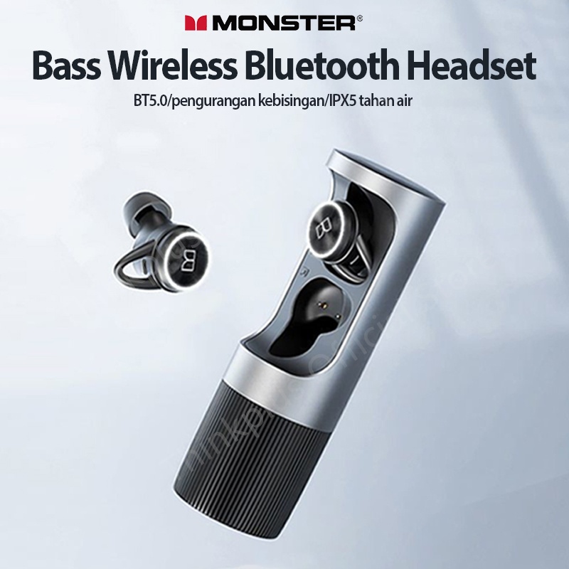 Jual Monster MH21902 Headset Wireless Bluetooth Tahan Air TWS Bass ...