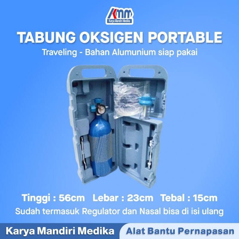 Jual Paket Lengkap - Tabung Oksigen Portabel Alumunium | Alat Bantu Pernafasan Murah | Shopee ...