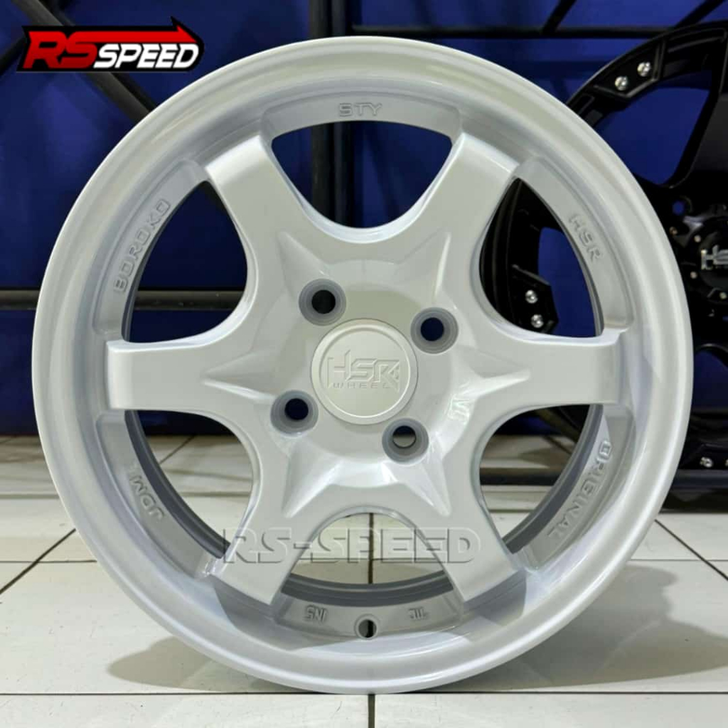 Jual Velg HSR Ring 14 Murah Lobang 4 Pcd 4x100 White Pelg Mobil Agya Datsun Murah Bisa Di Ban ...