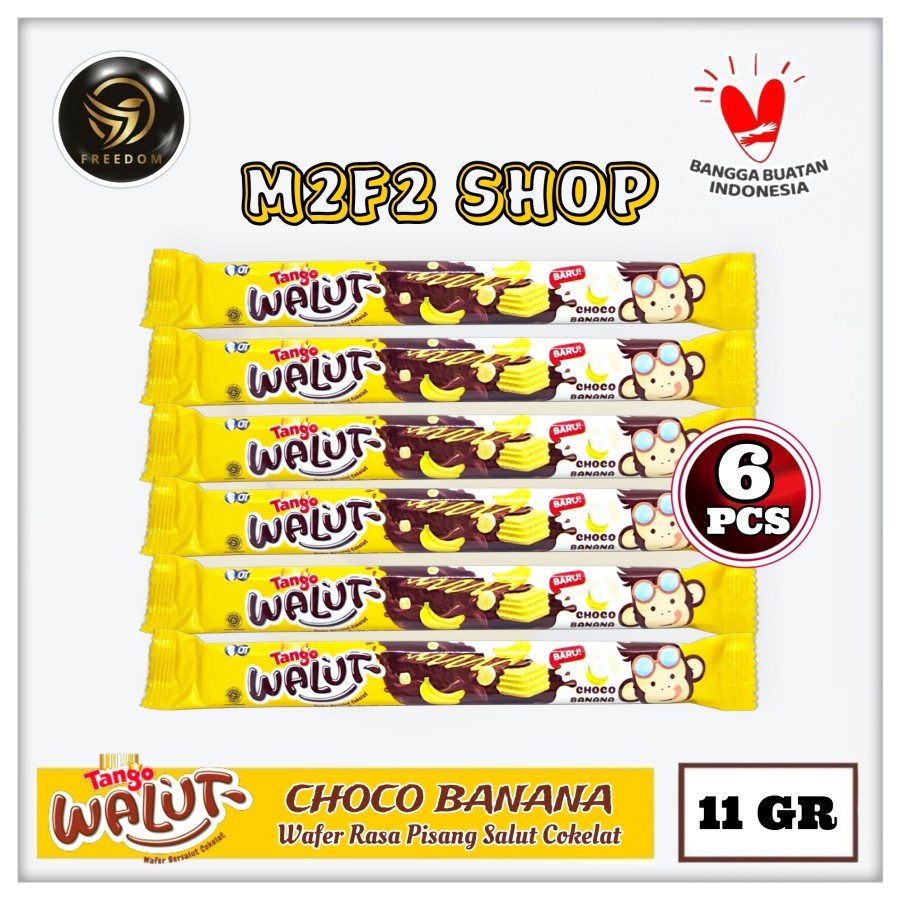 Jual Tango Wafer Walut Choco Banana | Pisang Salut Cokelat Sachet - 11 ...