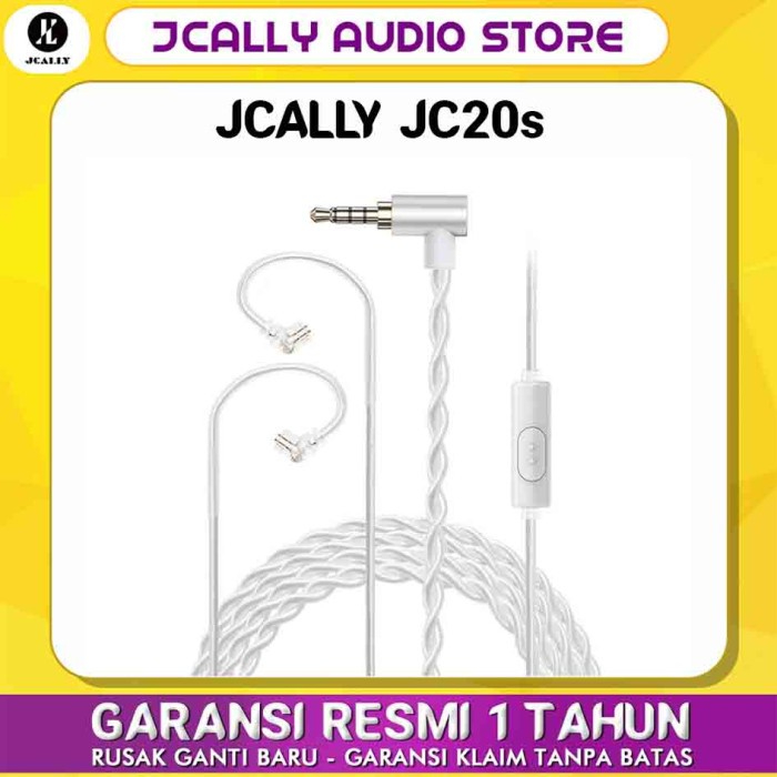 Jual JCALLY JC20S 8 Core Twist OFC Silver Plated Upgrade Cable Earphone | Shopee Indonesia
