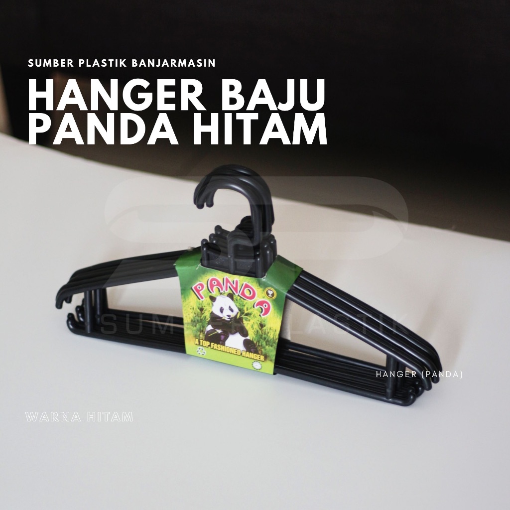 Jual Hanger Panda Hitam Kastok Baju Kapstok Jemuran Plastik Setengah Lusin Isi 6 Pcs (Lusinan ...