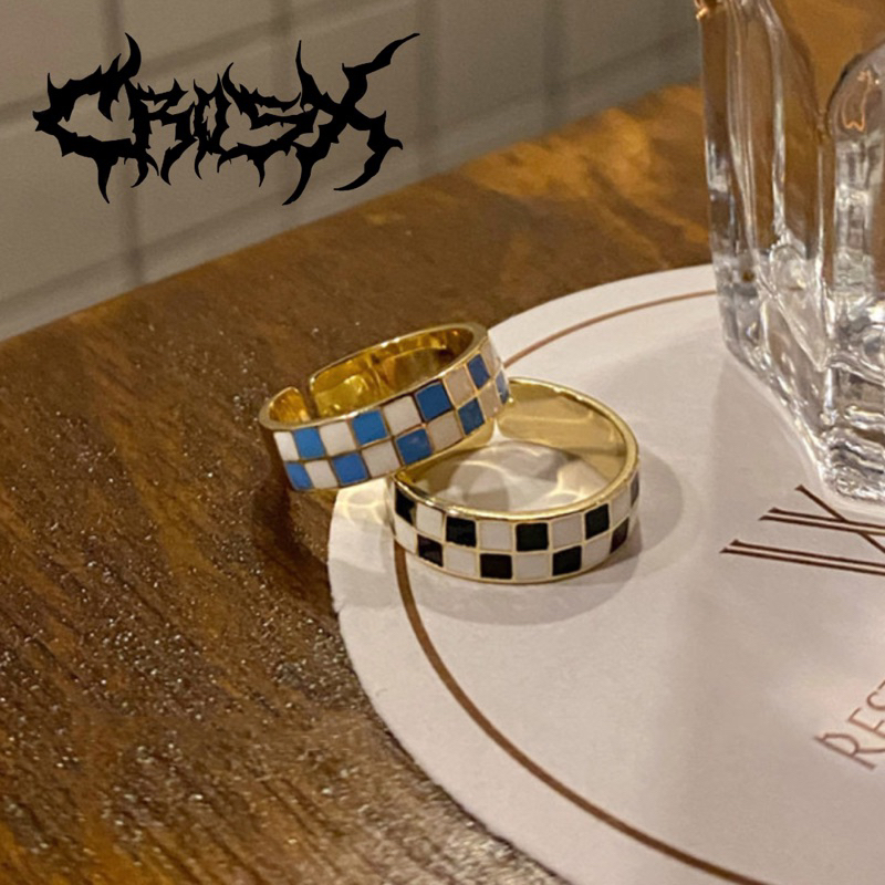 Jual CEKON RING / CHECKERBOARD CATUR ZEBRA PUZZLE GOLD EMAS CINCIN ...