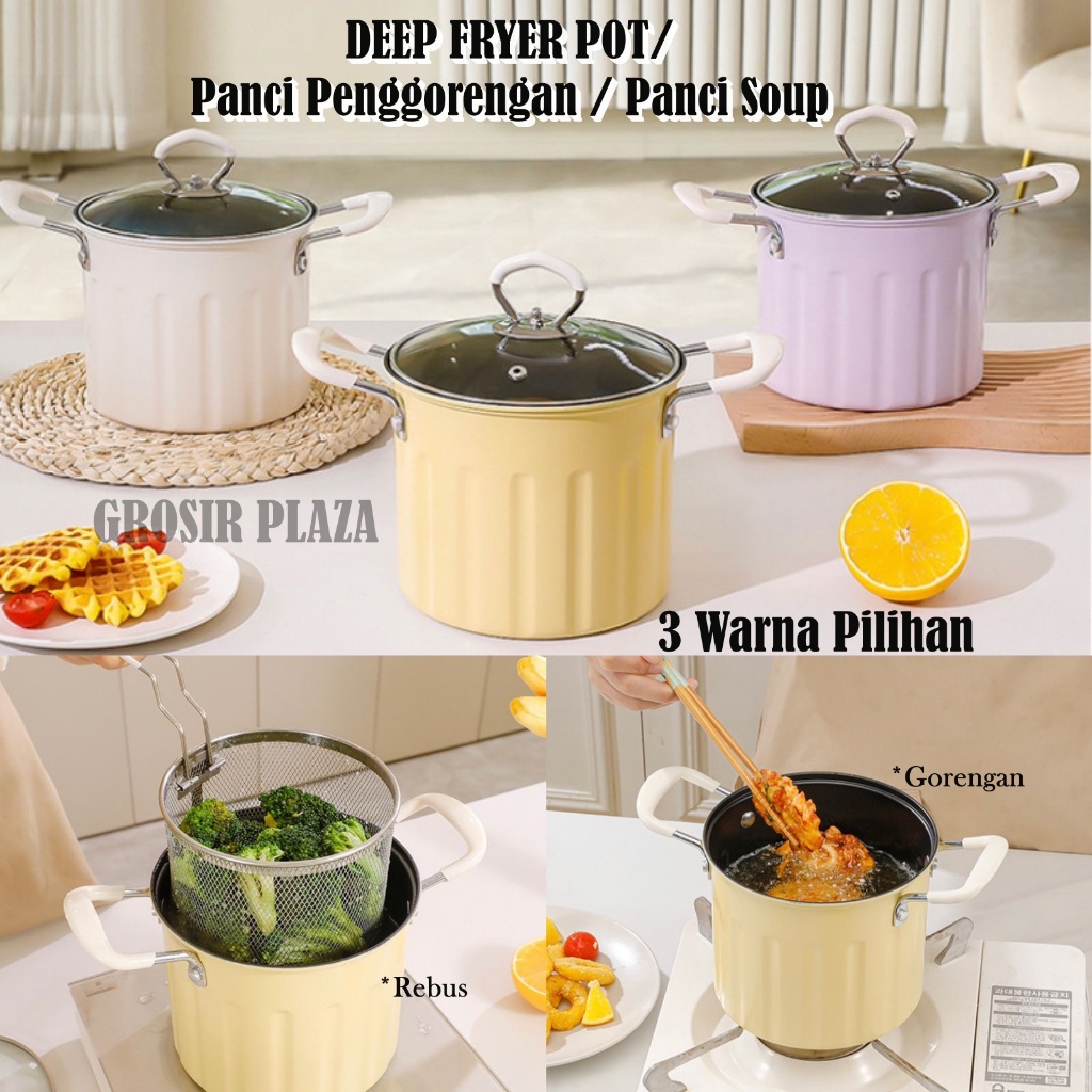 Jual Deep fryer Pot / Panci Penggorengan / Panci Soup | Shopee Indonesia