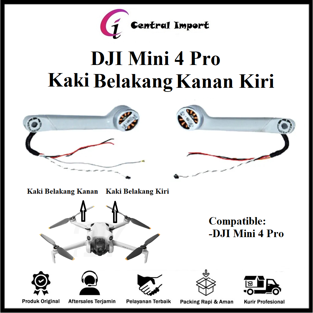 Jual Dji Mini 4 Pro Kaki Belakang Kanan Kiri - Mini 4 Pro Rear Arm Left ...