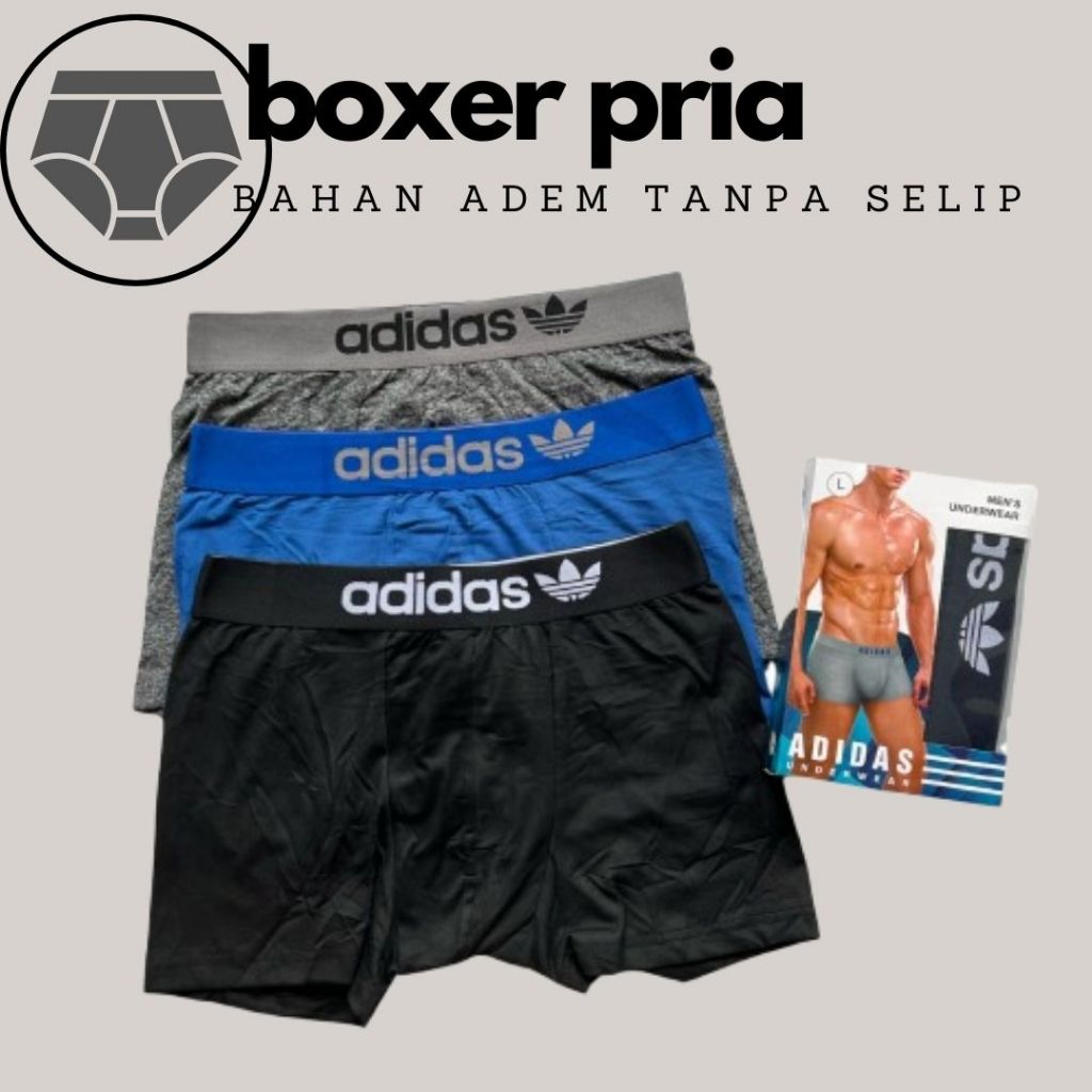 Jual Adidas Celana dalam pria underwear men premium Boxer pria 1 BOX ...