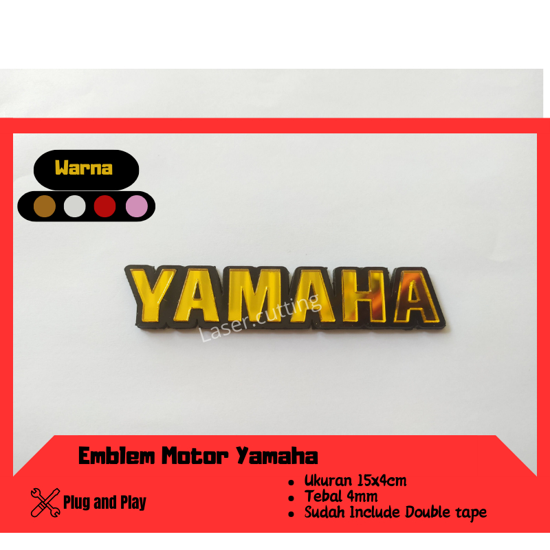 Jual EMBLEM MOTOR YAMAHA LOGO MOTOR YAMAHA TIMBUL BUKAN STIKER MURAH ...