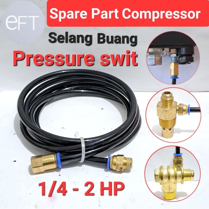 Jual Selang pembuangan otomatis compressor 1/4 - 2 HP | Shopee Indonesia