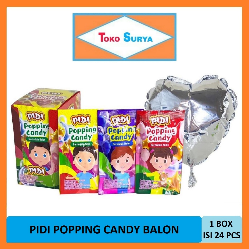 Jual Pidi Popping Candy Balon Permen Popping Rasa Anggur 24 Pcs x 1 Gr ...