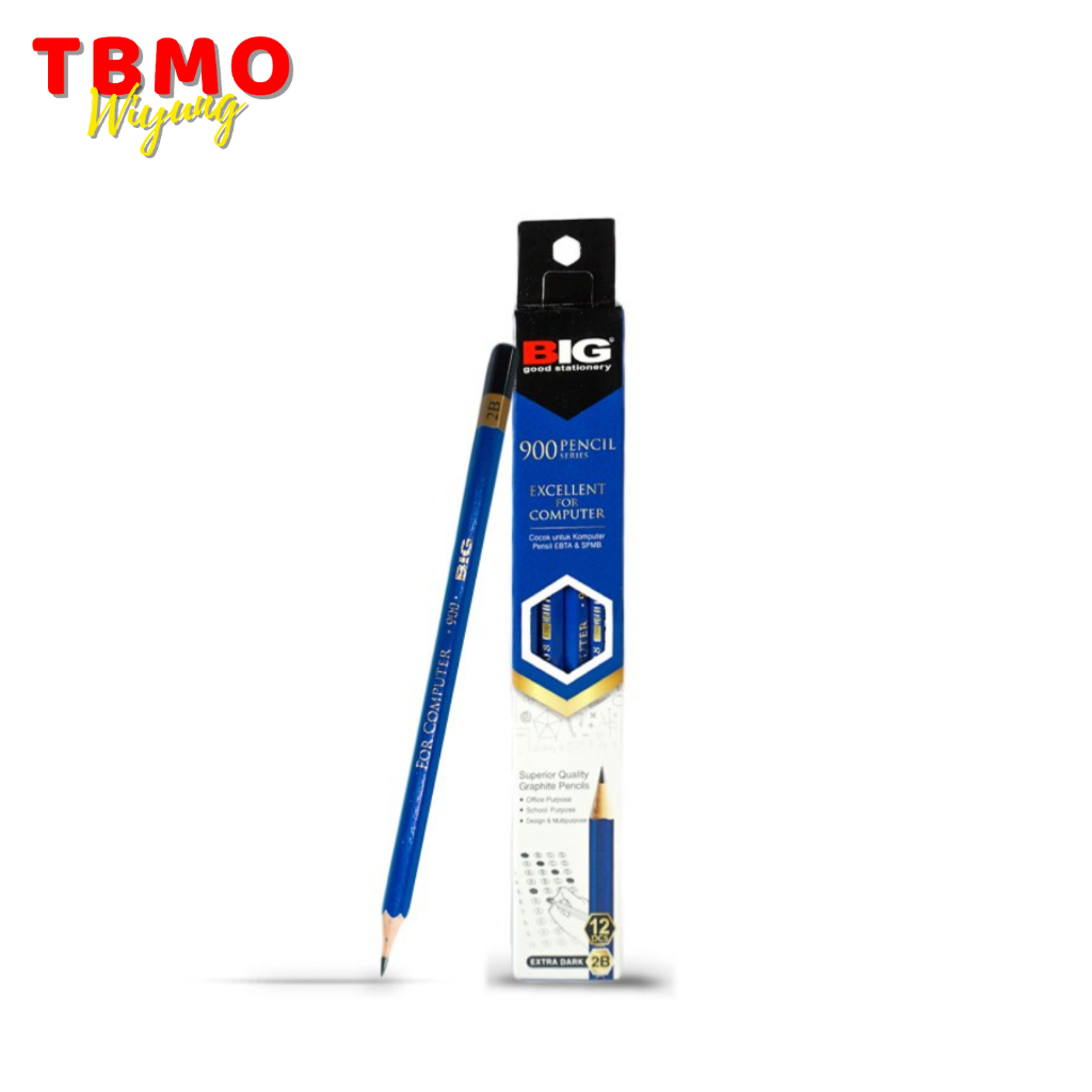 Jual TBMO Pensil 2B BIG 900 Biru Per Pack Isi 12 Pcs | Shopee Indonesia