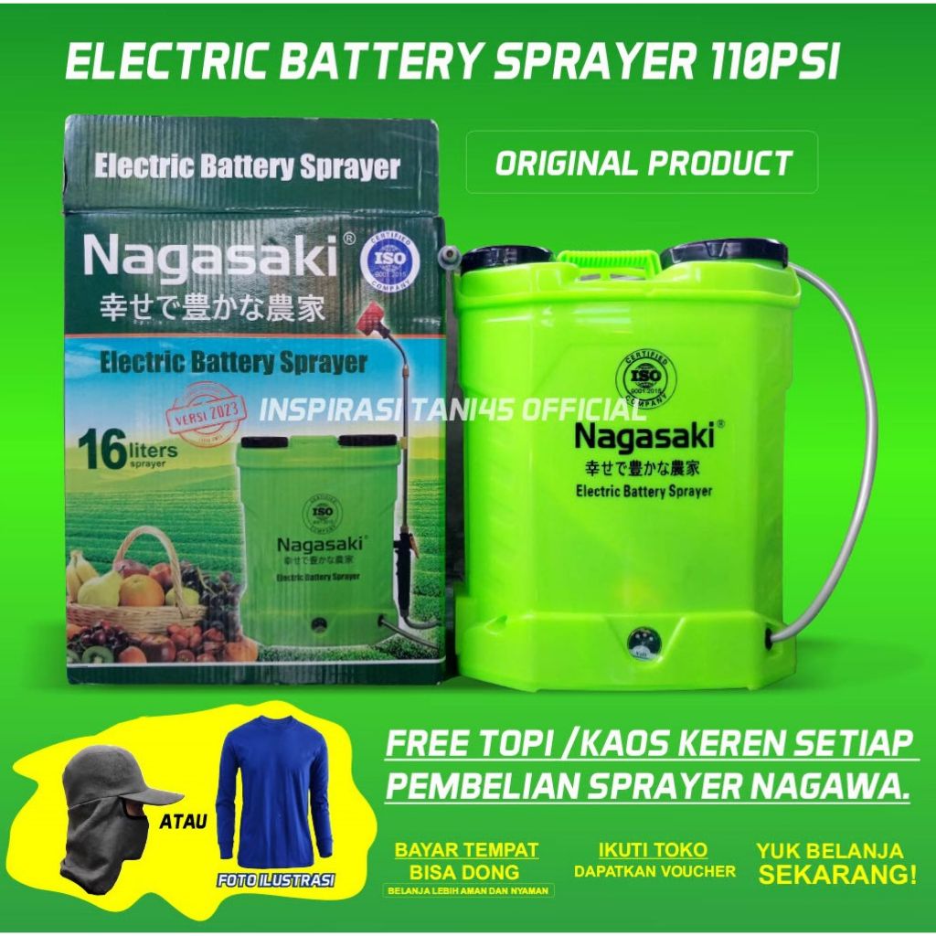Jual Tangki Sprayer Elektrik Nagasaki 16 liter/Tangki Semprot Elektrik ...