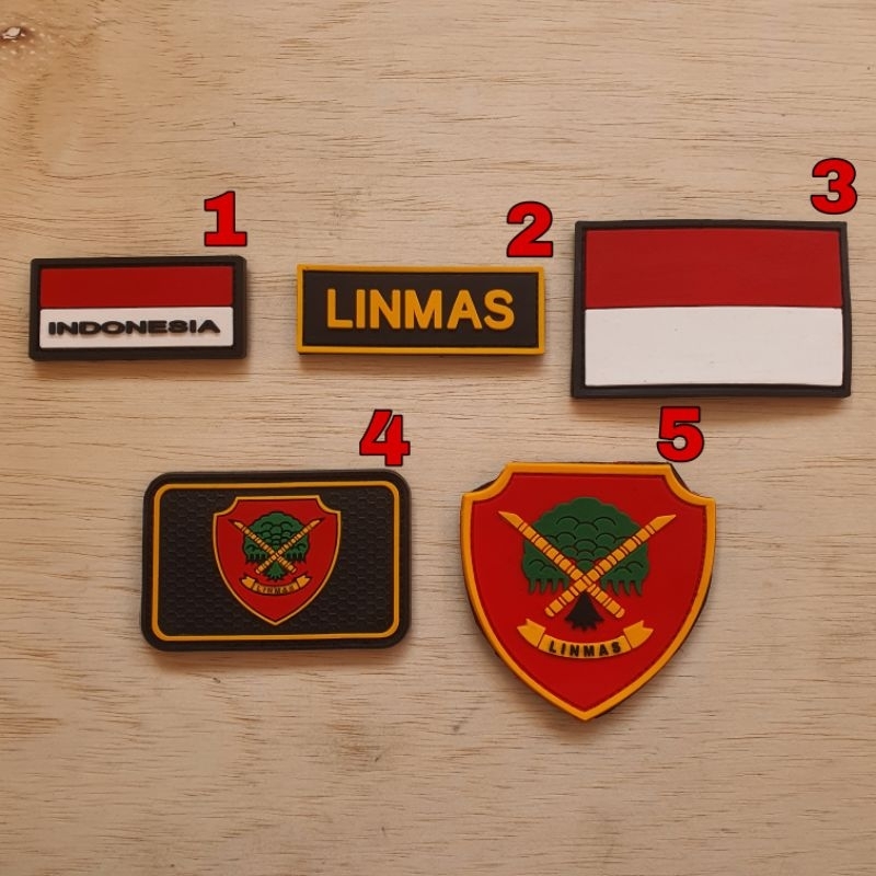 Jual patch rubber logo linmas hansip - tempelan emblem aksesoris karet ...
