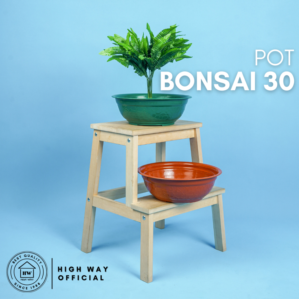 Jual HIGH WAY - Pot Bonsai Bulat 30 Motif Batu Alam Ukuran Besar ...