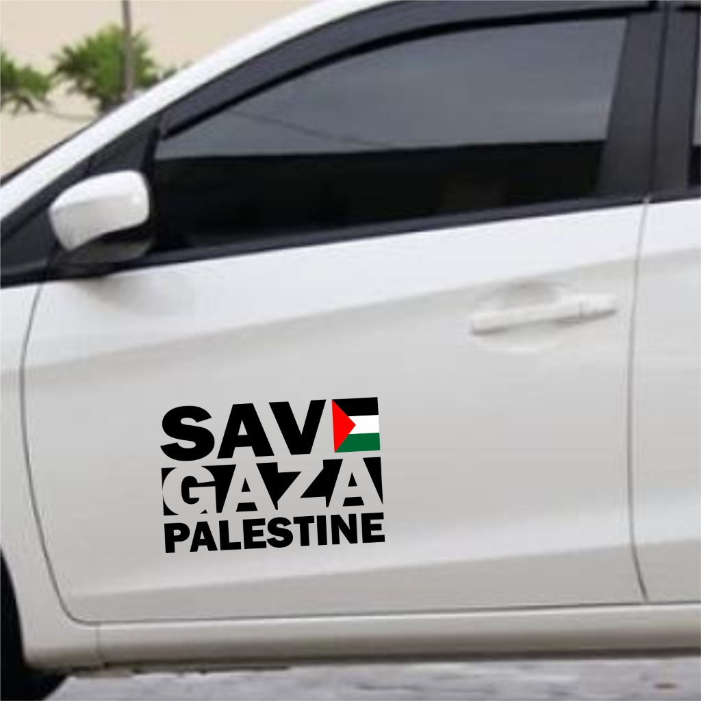 Jual STIKER SAVE GAZA PALESTINE STICKER PINTU MOBIL FREE PALESTINE ...