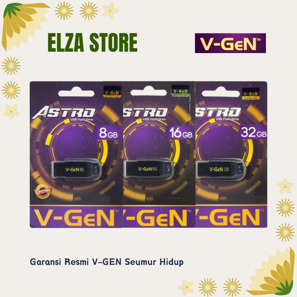 Jual Flashdisk V-GEN ASTRO 8GB 16GB 32GB Garansi Resmi Lifetime ...