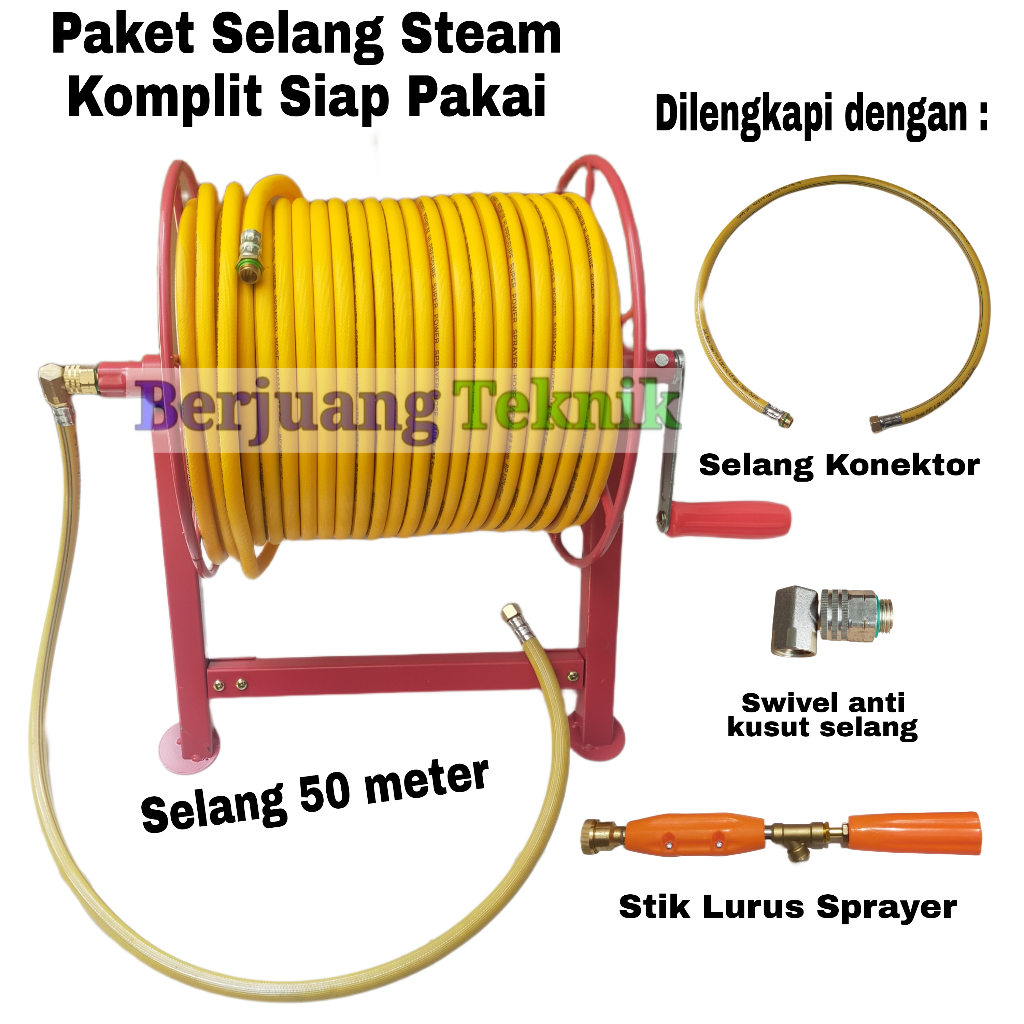 Jual Paket selang steam, Selang Sprayer, selang air 50 meter komplit ...