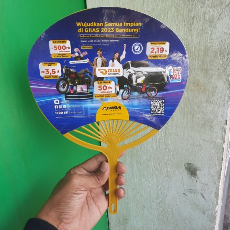 Jual Kipas Promosi custom logo dan nama serta bisa custom foto dan ...