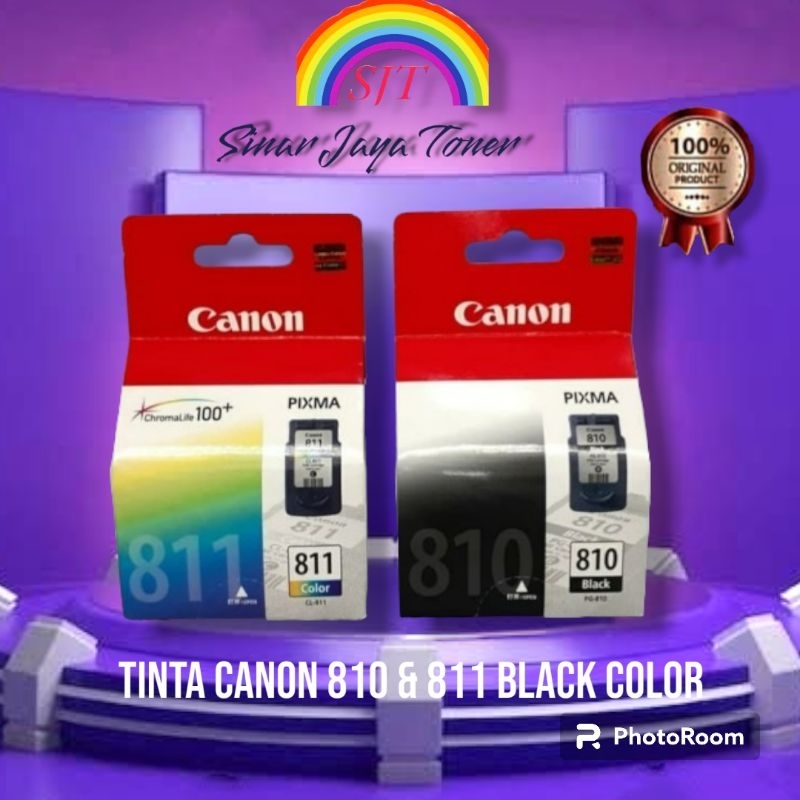 Jual TINTA CANON 810 & CANON 811 BLACK & COLOUR ORIGINAL | Shopee Indonesia