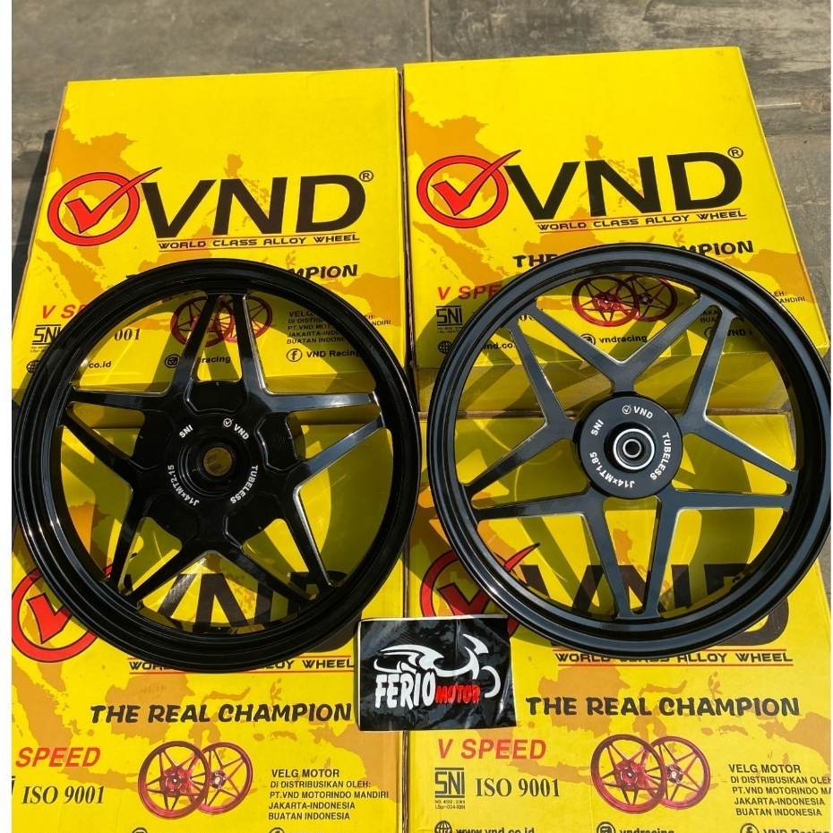 Jual Velg Racing VND V Speed Gen 1 PCX 160 ABS CBS Ring 14 uk 185/215 Merah Hitam Crom Oren ...