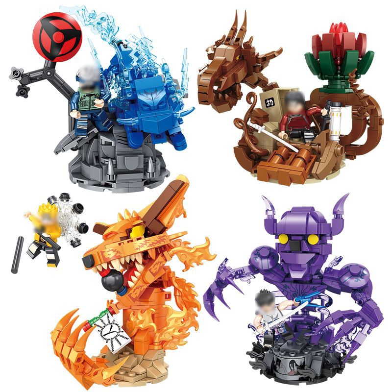 Jual Mainan Blok Block Naruto Sasuke Kakashi Hashirama Mainan susanoo ...