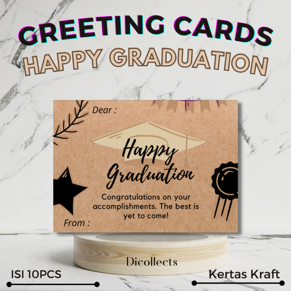 Jual (ISI 10) KARTU UCAPAN HAPPY GRADUATION/SELAMAT HARI WISUDA ...