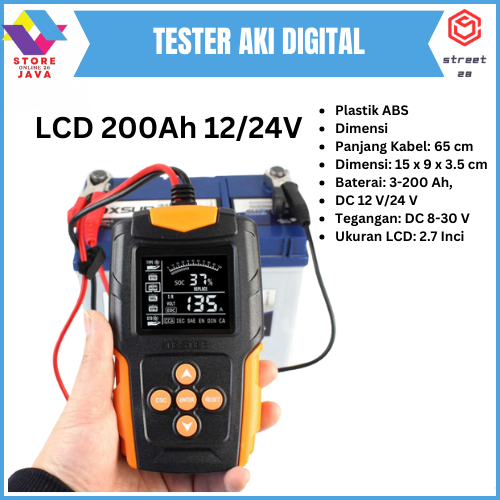 Jual Alat Tes Aki Digital? 200ah 12v Tester Aki Kendaraan Portable ...