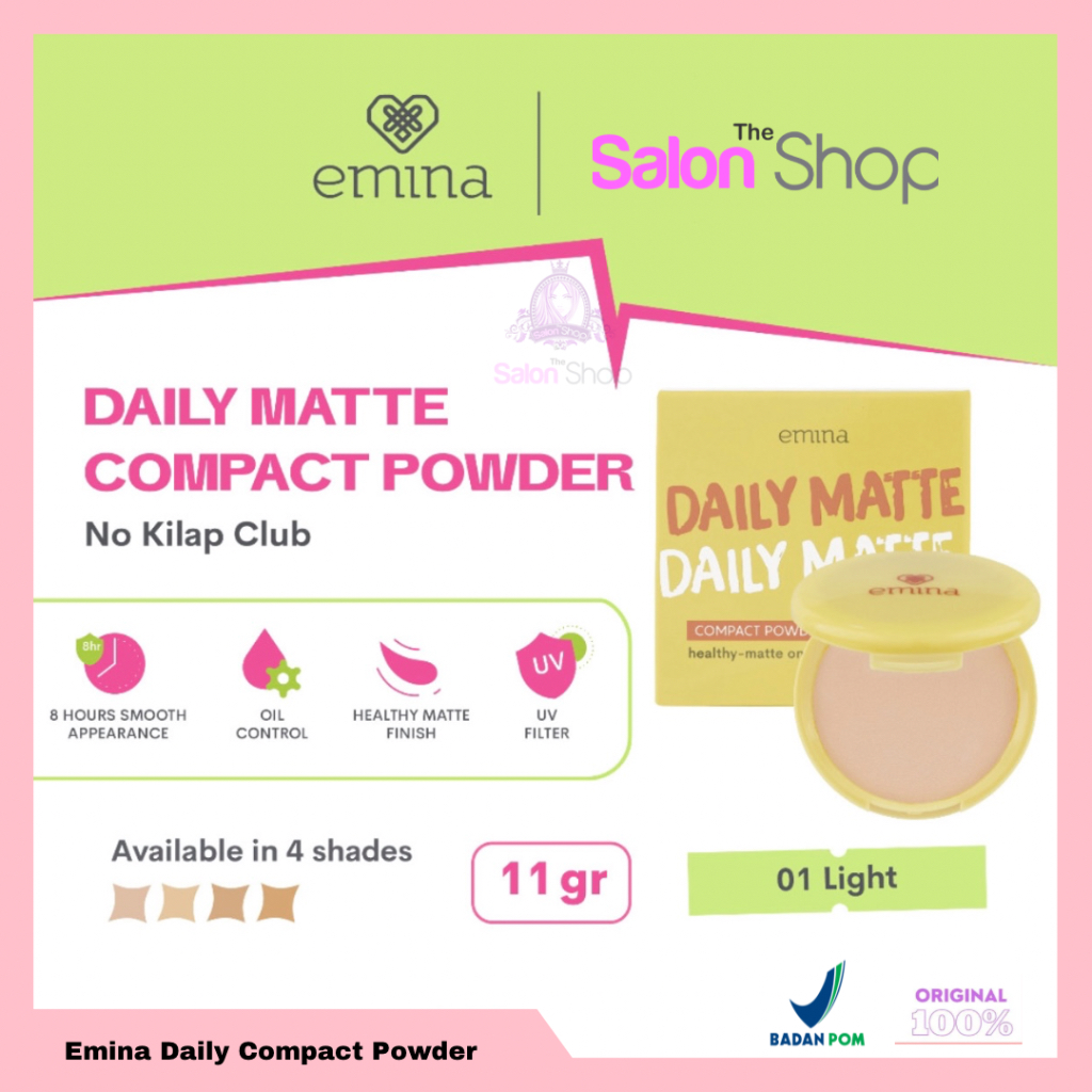 Jual Emina Daily Matte Compact Powder 11gr | Shopee Indonesia