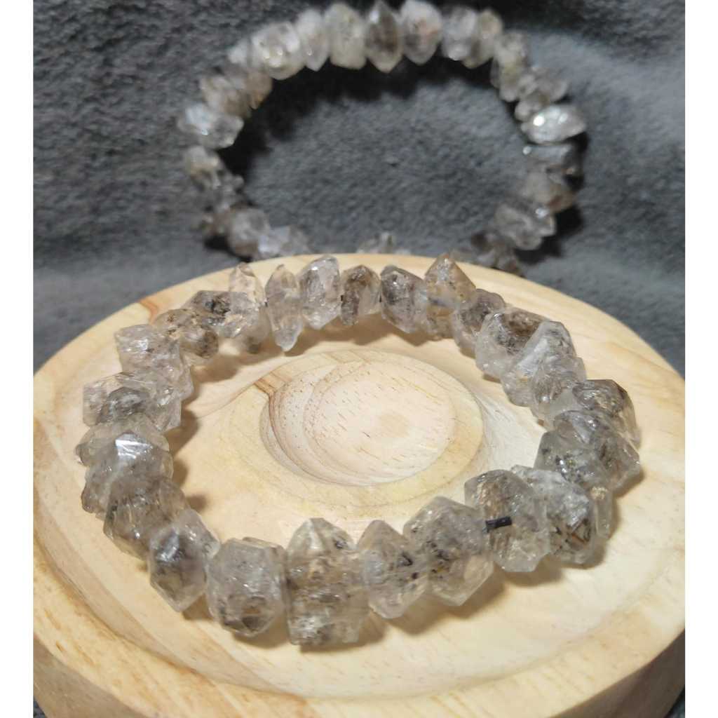 Jual Gelang Diamond Herkimer DT Natural Raw Top Grade (UV Reactive ...