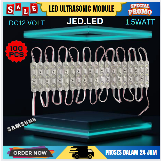Jual Lampu Led Modul 3 Mata Model 7015 Dc 12v 1 5 Watt Smd 2835 Ip65