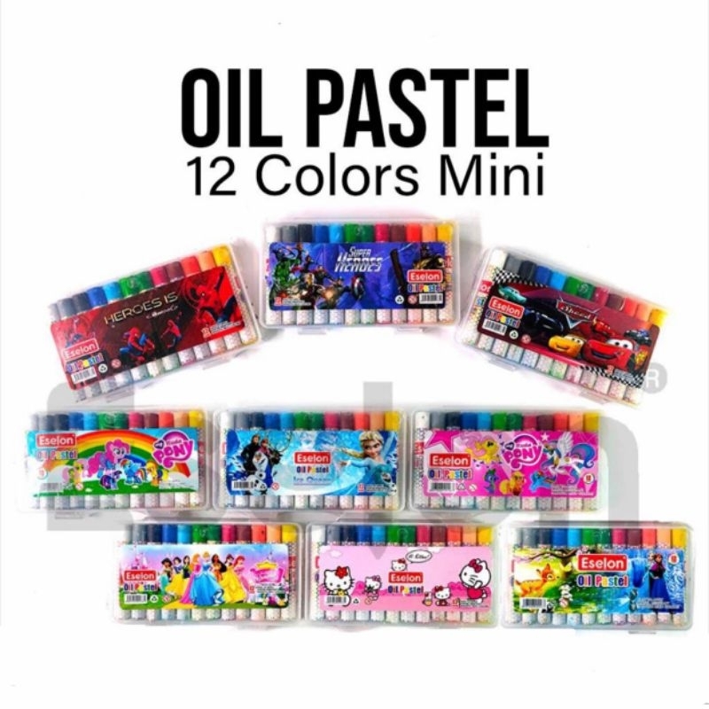 Jual Crayon MINI Pastel / Oil Pastel / Crayon Eselon 12 Warna / Crayon ...
