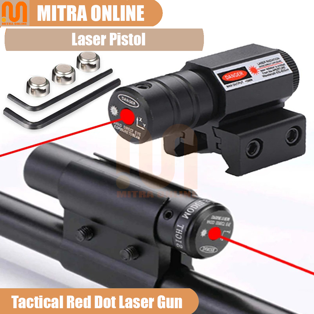 Jual TaffLED Tactical Red Dot Laser Gun Picatinny Mount Airsoft Rifle - HJ11 - Black Mitra ...