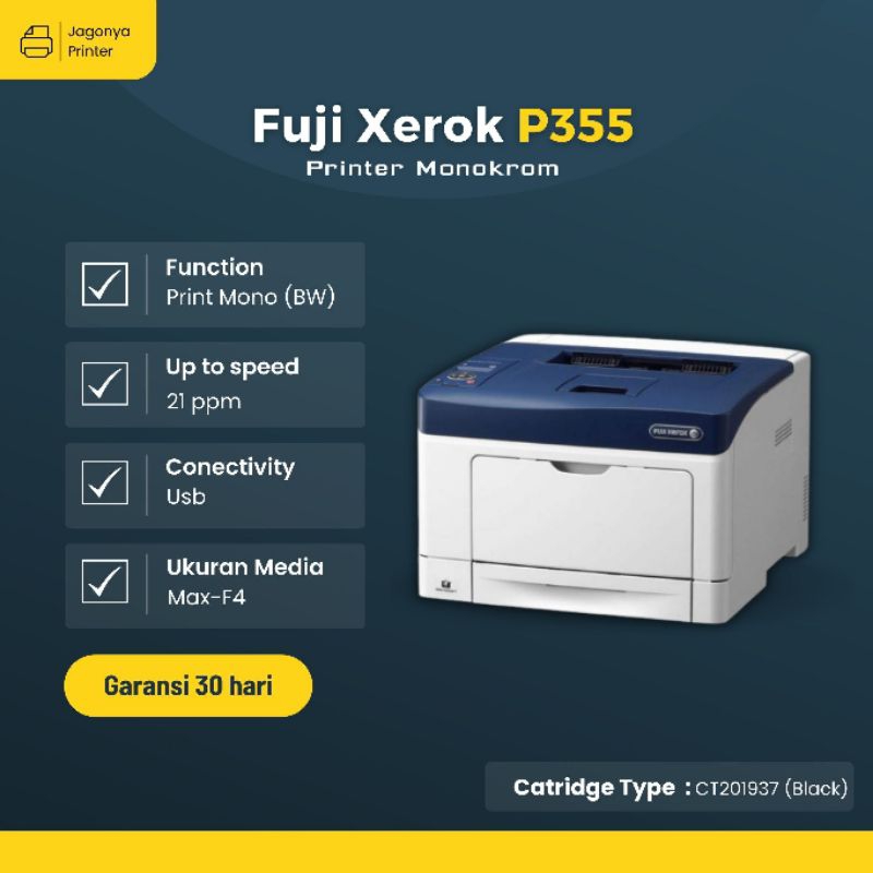 Jual Printer Fuji Xerox Docuprint P355 laser mono (hitam putih) second ...