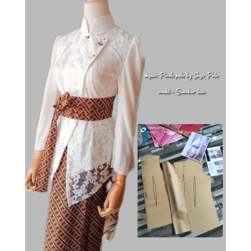 Jual pola instan kebaya janggan pola jiplak dasimah pola kebaya betawi | Shopee Indonesia