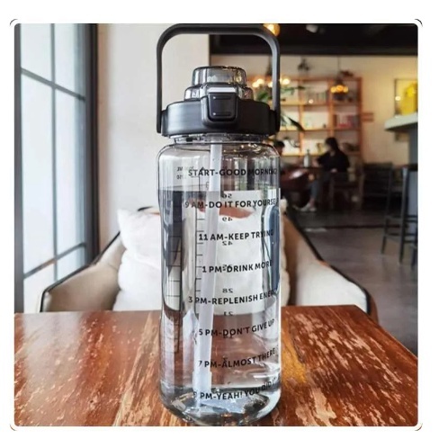 Jual Botol Motivasi Transparan Bening 2 Liter Spesial Warna Hitam ...