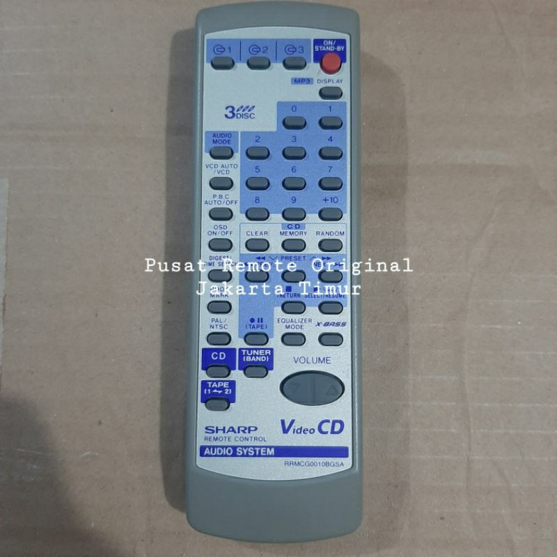Jual REMOTE REMOT DVD VCD HOME THEATER SHARP RRMCG0010BGSA ORIGINAL ...