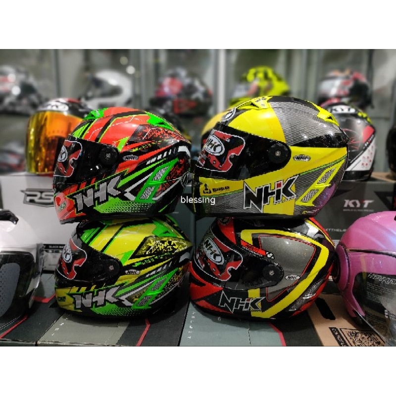 Jual NHK GP PRO MOTIF VARIASI WARNA HELM FULL FACE RACE | Shopee Indonesia