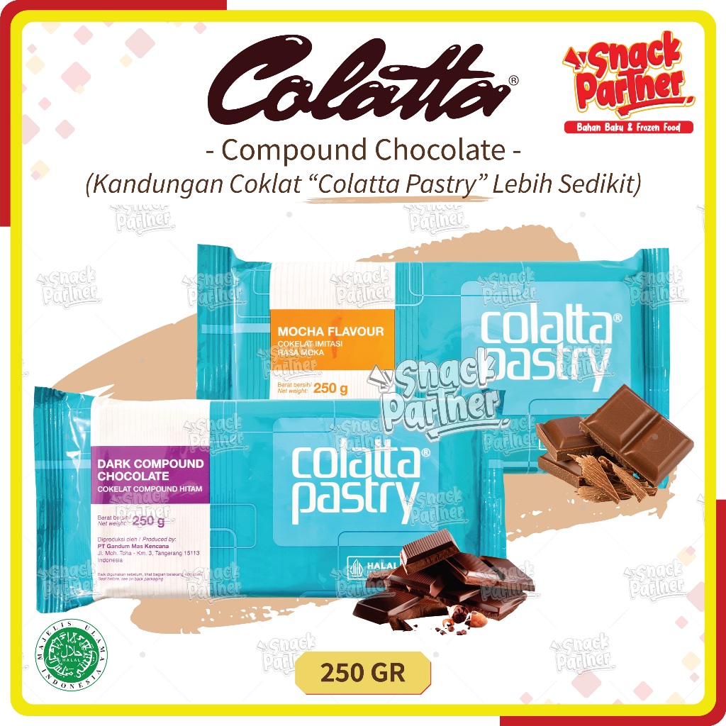 Jual COLATTA PASTRY Compound 250 GR - Chocolate Choco White Putih Milk ...