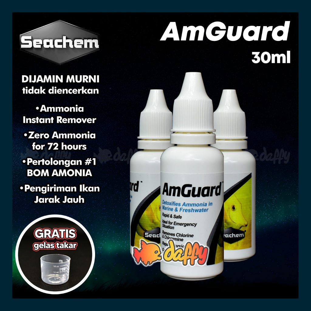 Jual Seachem AMGUARD 30ml : penghilang amonia akuarium kolam | Shopee ...